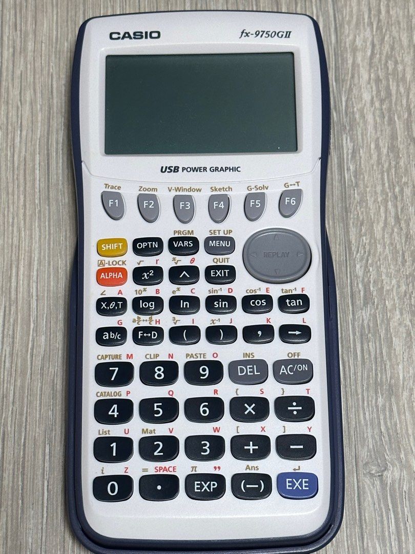 Casio fx-9750GII Graphing Calculator with icon based menu. Color white, 電腦＆科技, 商務用科技產品 - Carousell