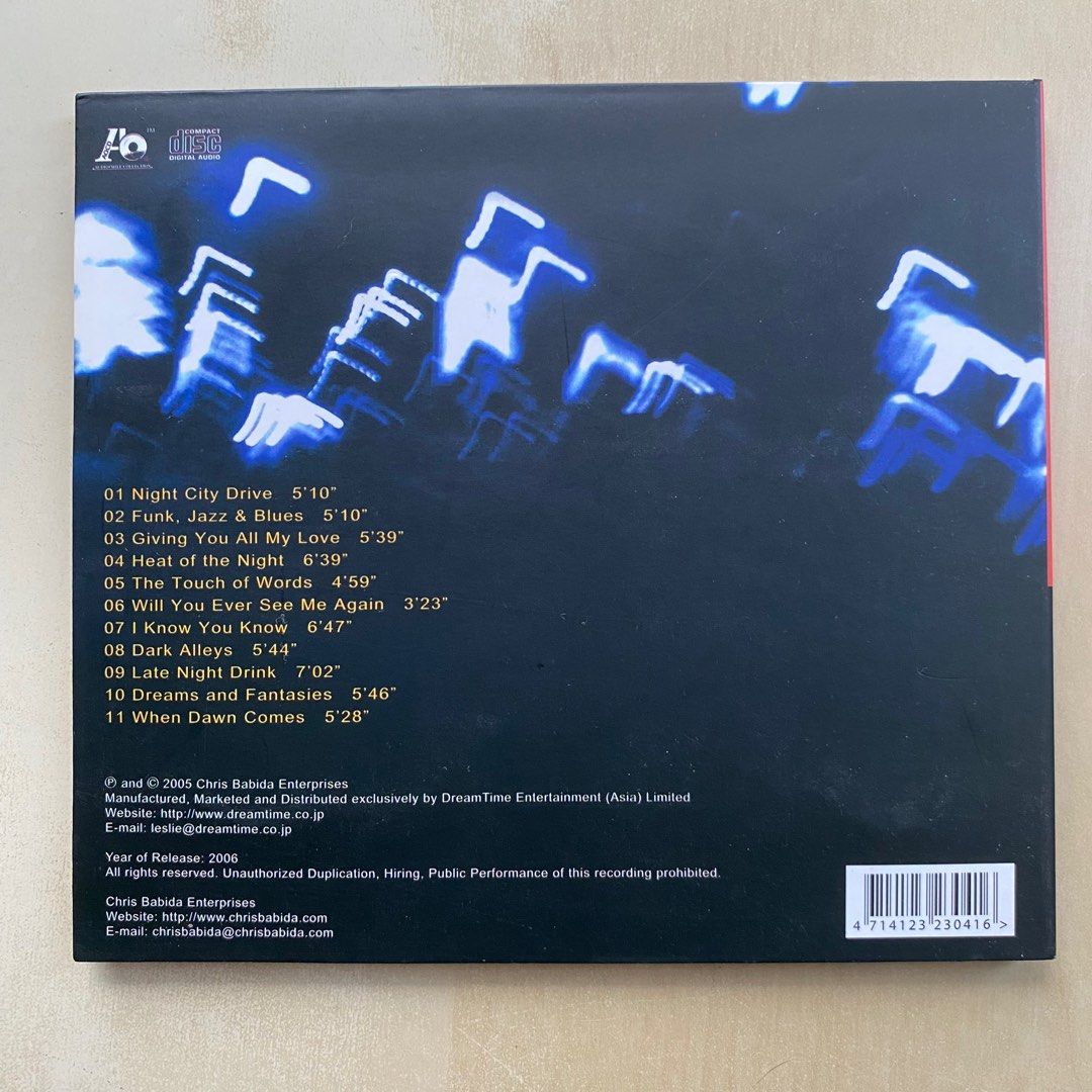 CD｜鮑比達 情動夜戀歌 / Chris Babida Night Groove (AQCD), 興趣及遊戲, 音樂、樂器 & 配件, 音樂與媒體 - CD 及 DVD - Carousell