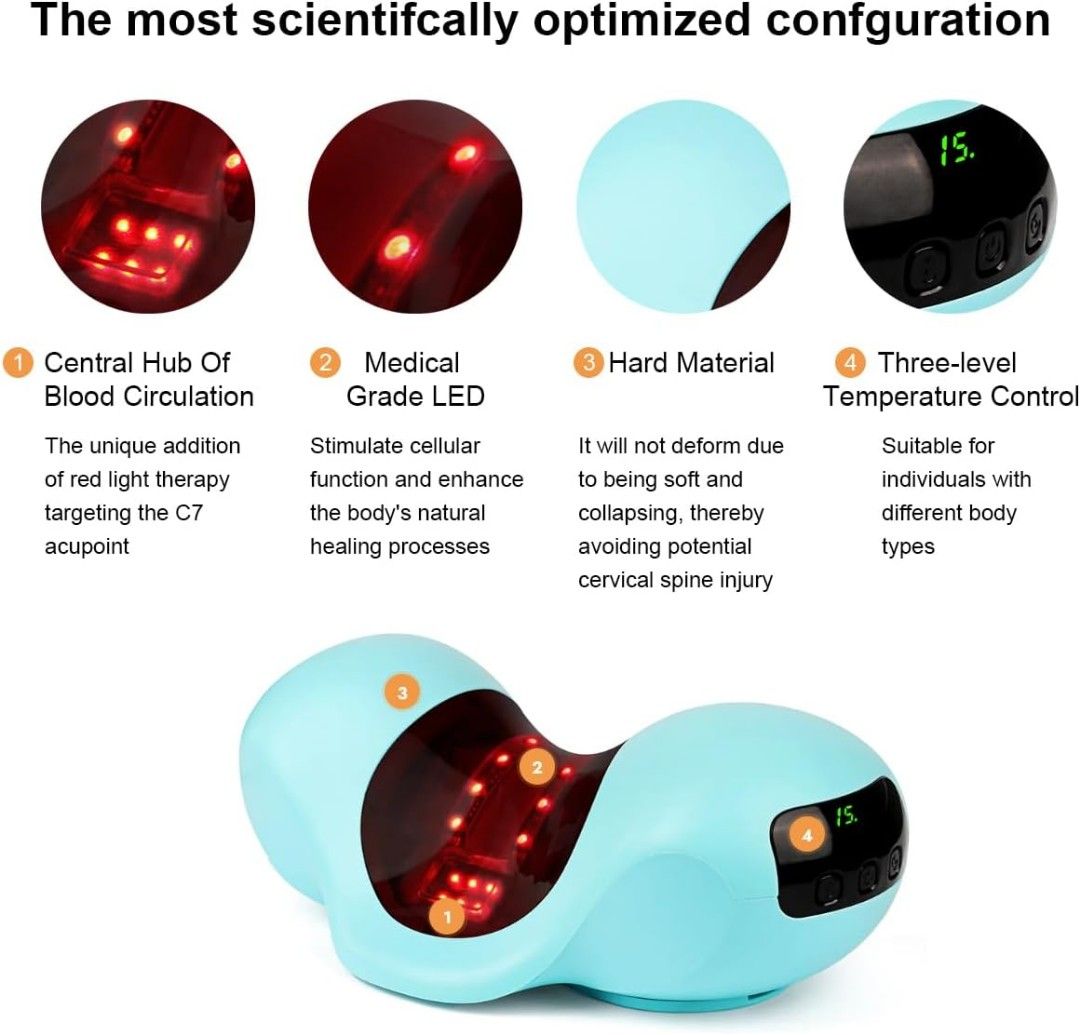 Cervical Traction & Light Therapy Relaxer, Health & Nutrition, Massage ...