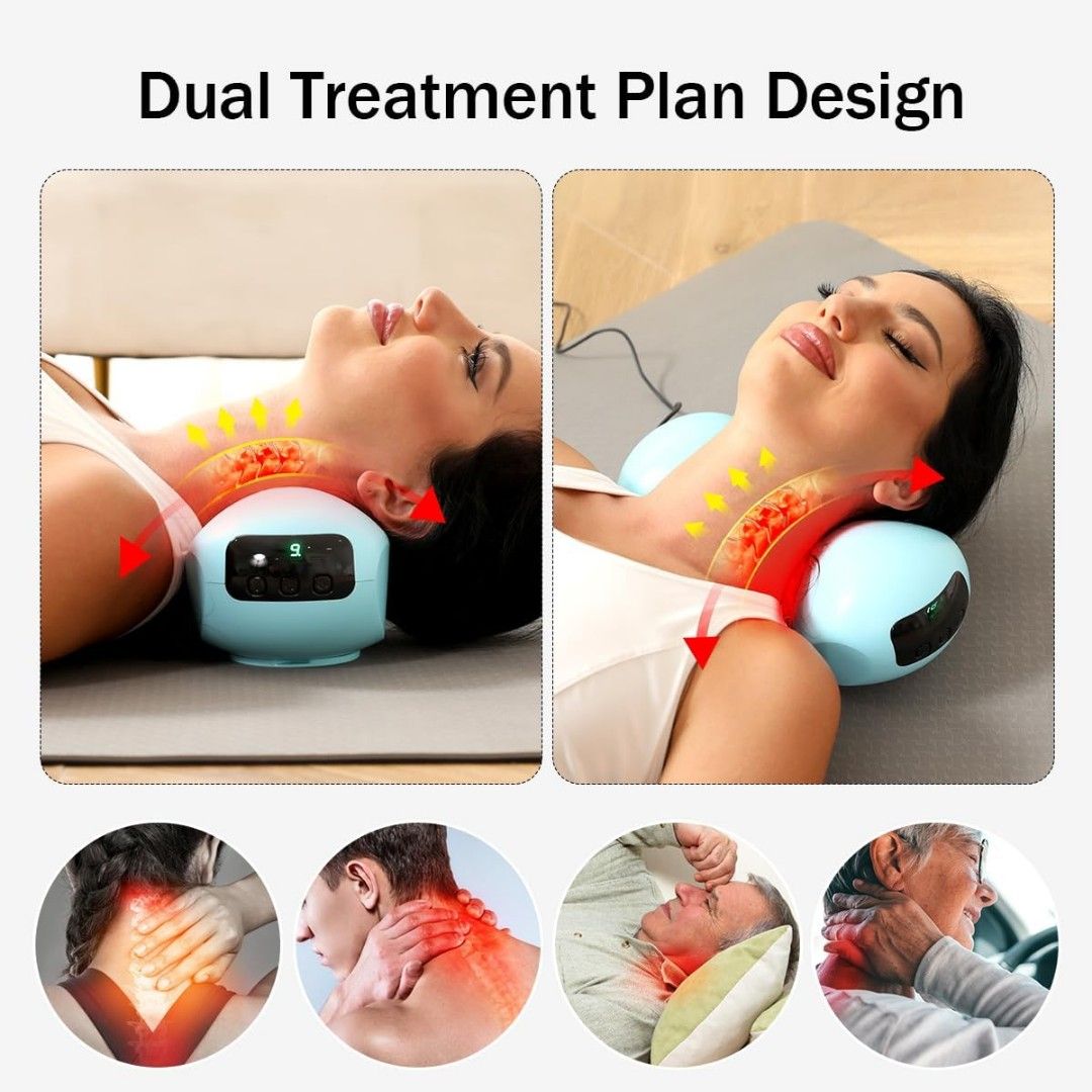 Cervical Traction & Light Therapy Relaxer, Health & Nutrition, Massage ...