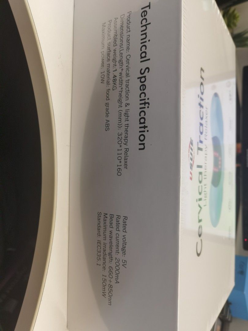 Cervical Traction & Light Therapy Relaxer, Health & Nutrition, Massage ...