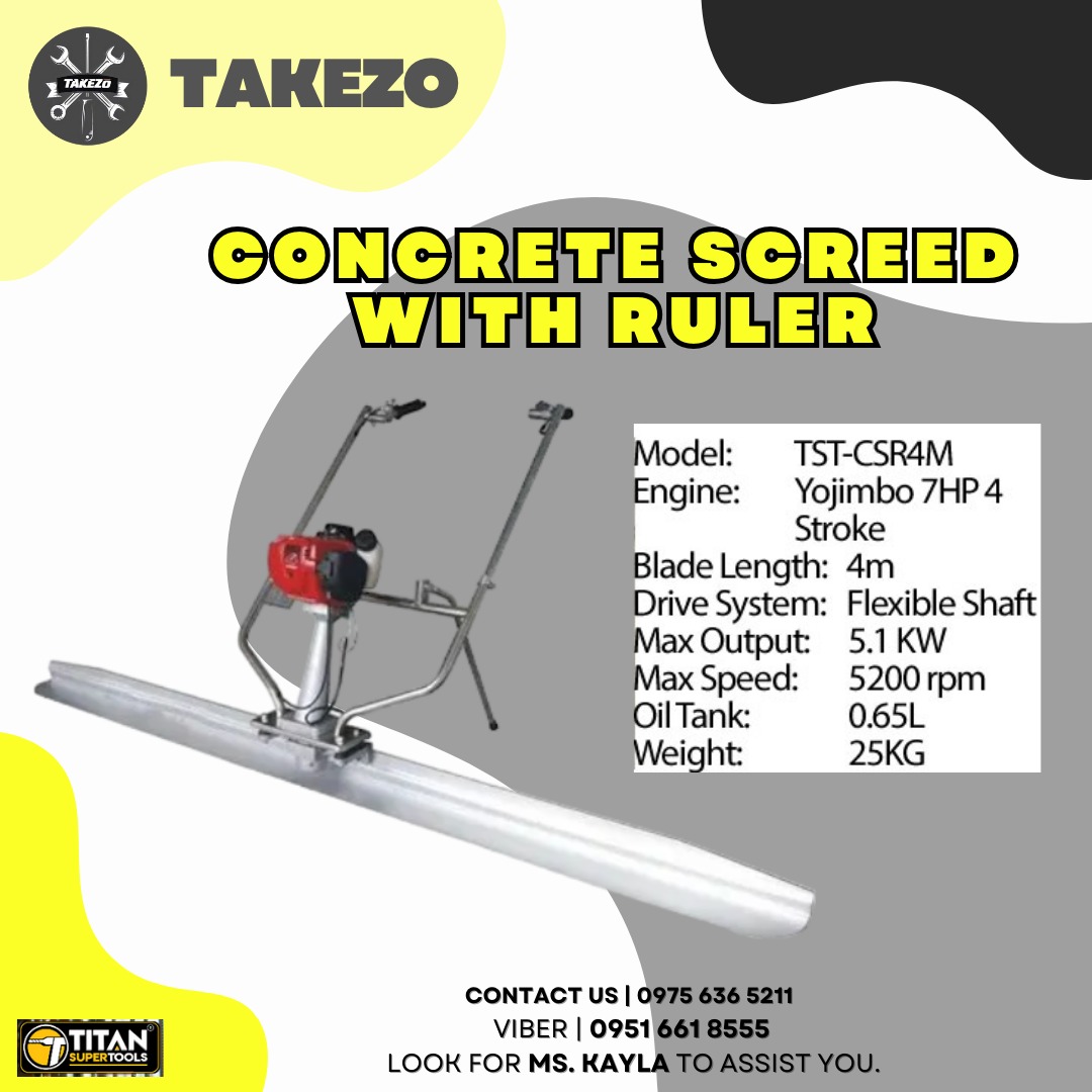 CONCRETE SCREED WITH RULER, Commercial & Industrial, Construction ...