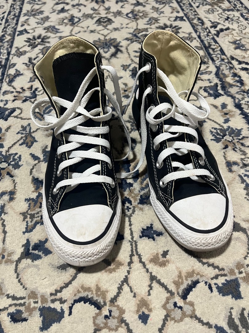 Converse High Cut Black, Men's Fashion, Footwear, Sneakers on Carousell