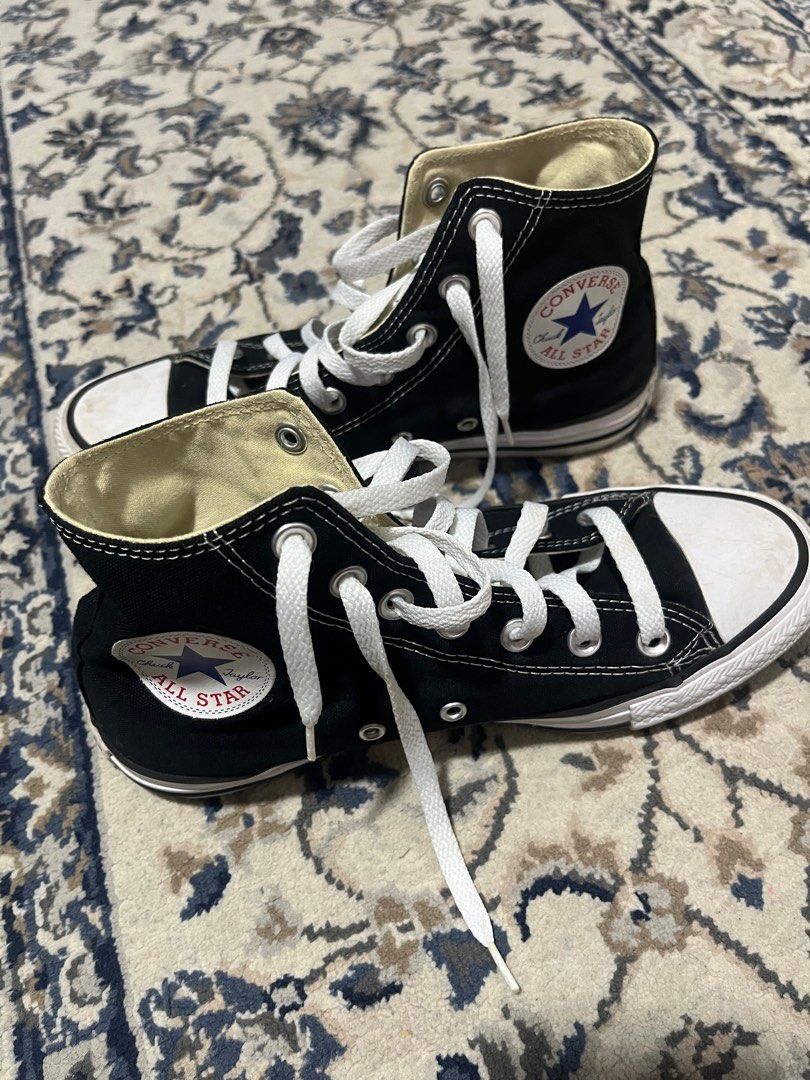 Converse High Cut Black, Men's Fashion, Footwear, Sneakers on Carousell