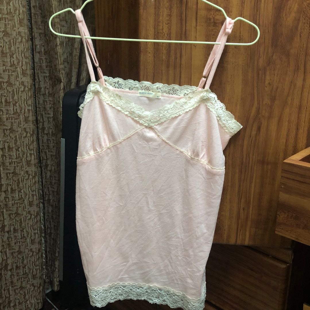 coquette cottage core, light pink, cami, Women's Fashion, Tops ...