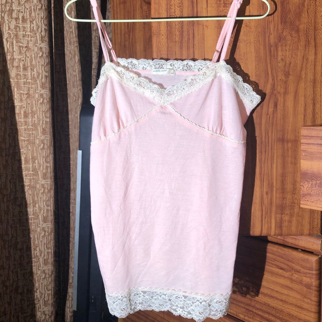 coquette cottage core, light pink, cami, Women's Fashion, Tops ...