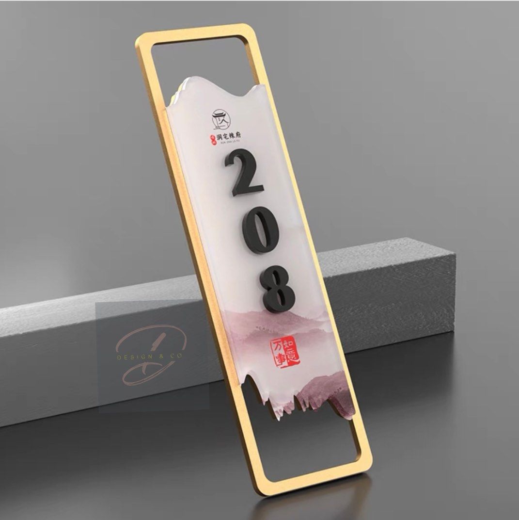 Custom Door Signs/ Unit Number plates / Company name Signs /HDB door ...