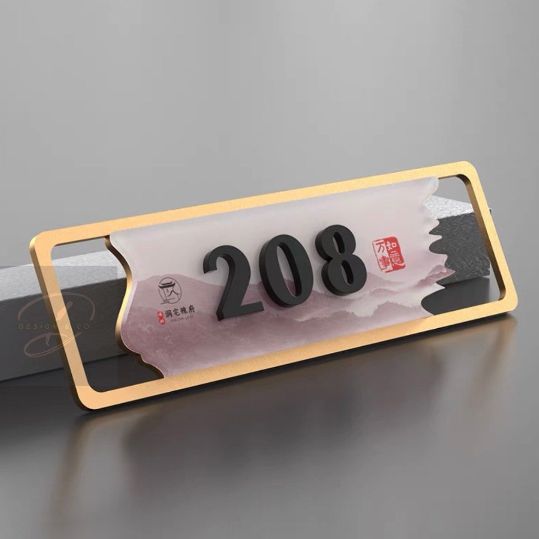 Custom Door Signs/ Unit Number plates / Company name Signs /HDB door ...