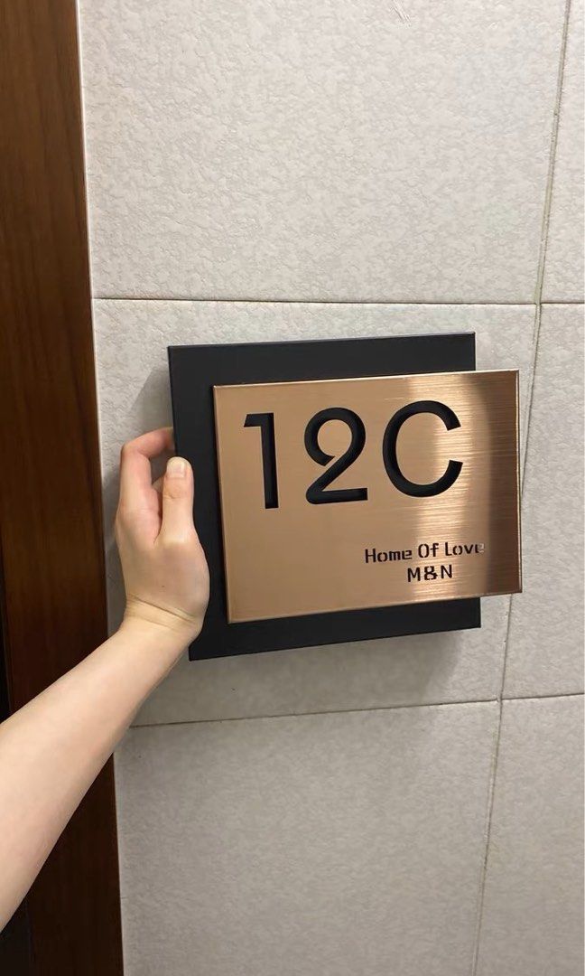 Customised Stainless steel Door Signage/ Custom Door sign/ house unit ...