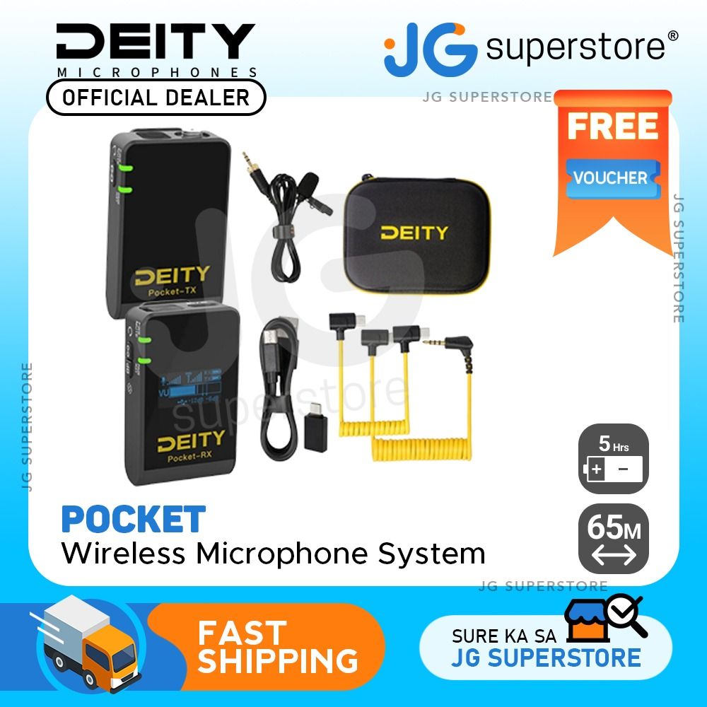 Deity Pocket Wireless Omnidirectional Clip-On Microphone System with 65M Range Operation, 5-Hour ...