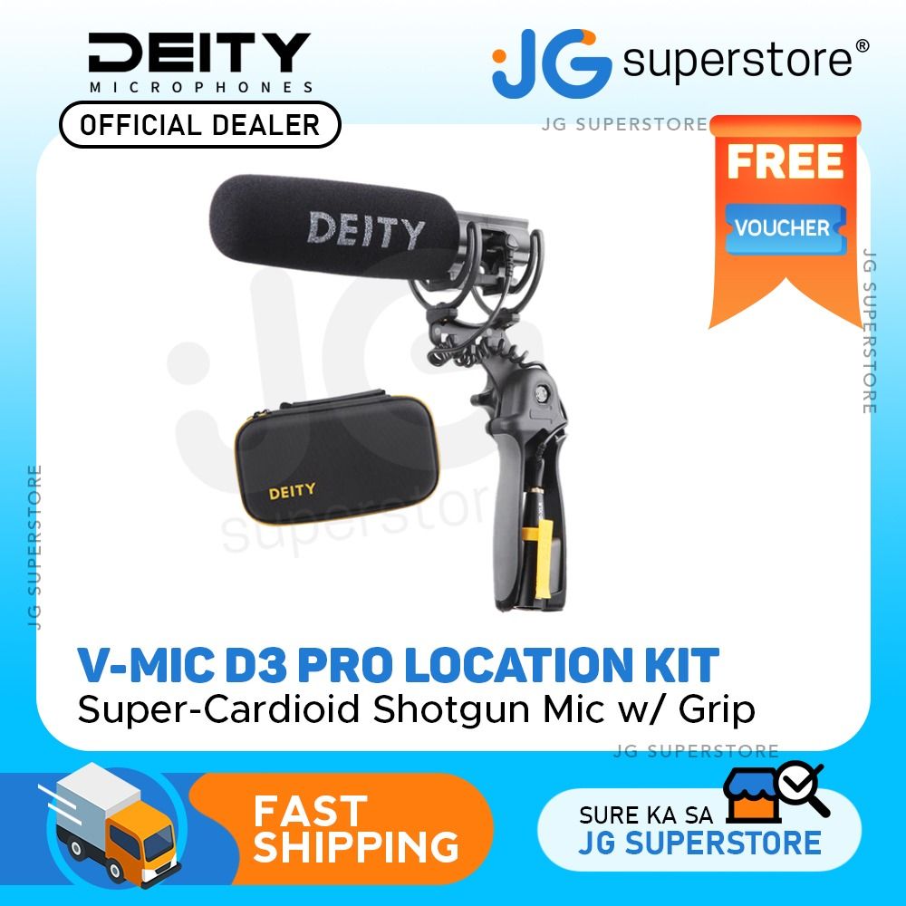 Deity V-Mic D3 Pro Location Kit Super-Cardioid Directional Camera-Mount Shotgun Microphone with ...