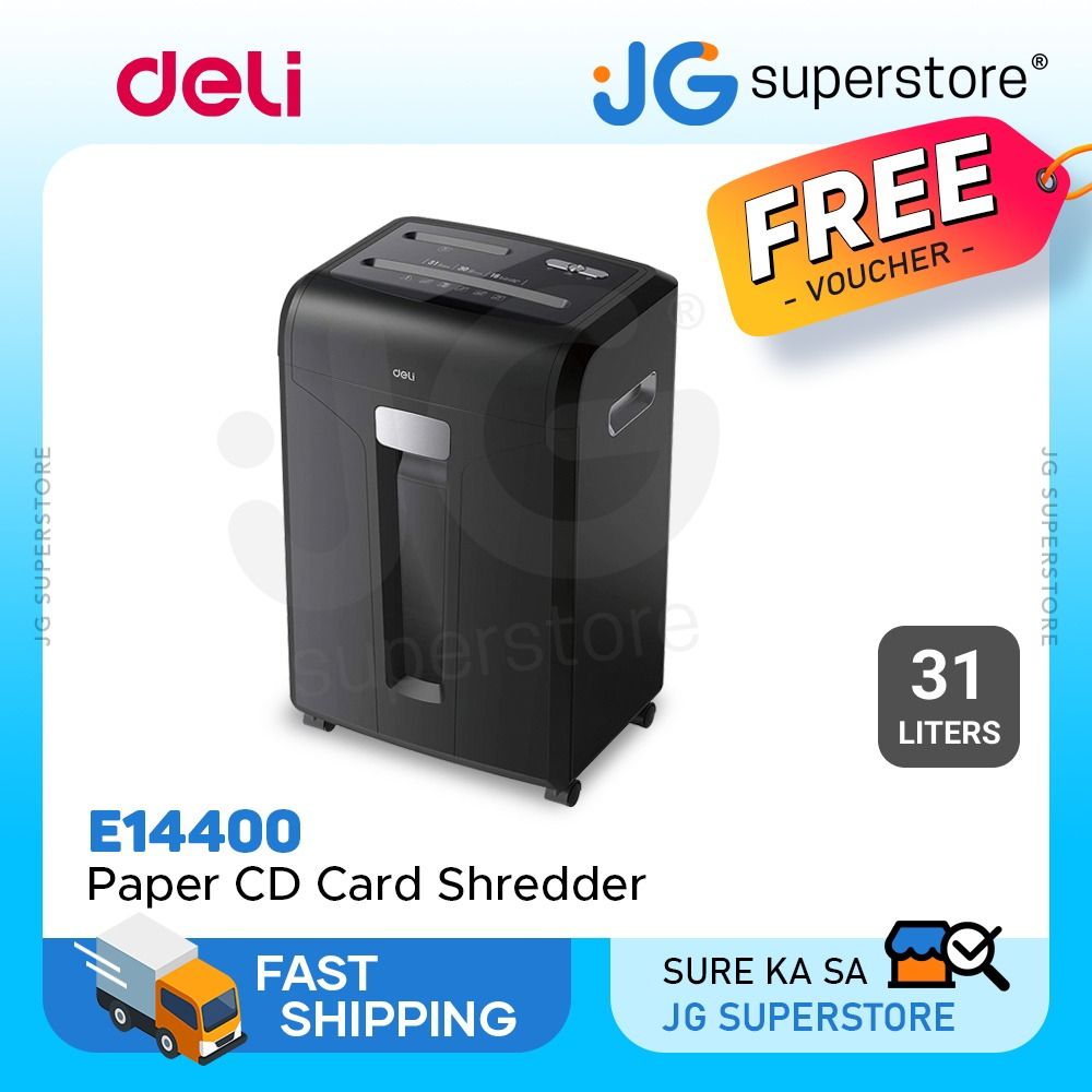 Deli E14400 Small Office 31L Heavy Duty Paper Shredder Machine ...