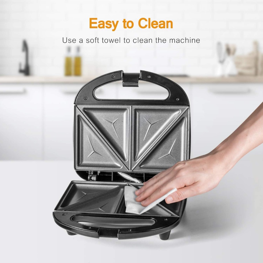 DIDO Sandwich Toastie Maker,750W Sandwich Toaster wich Non-Stick Hot ...