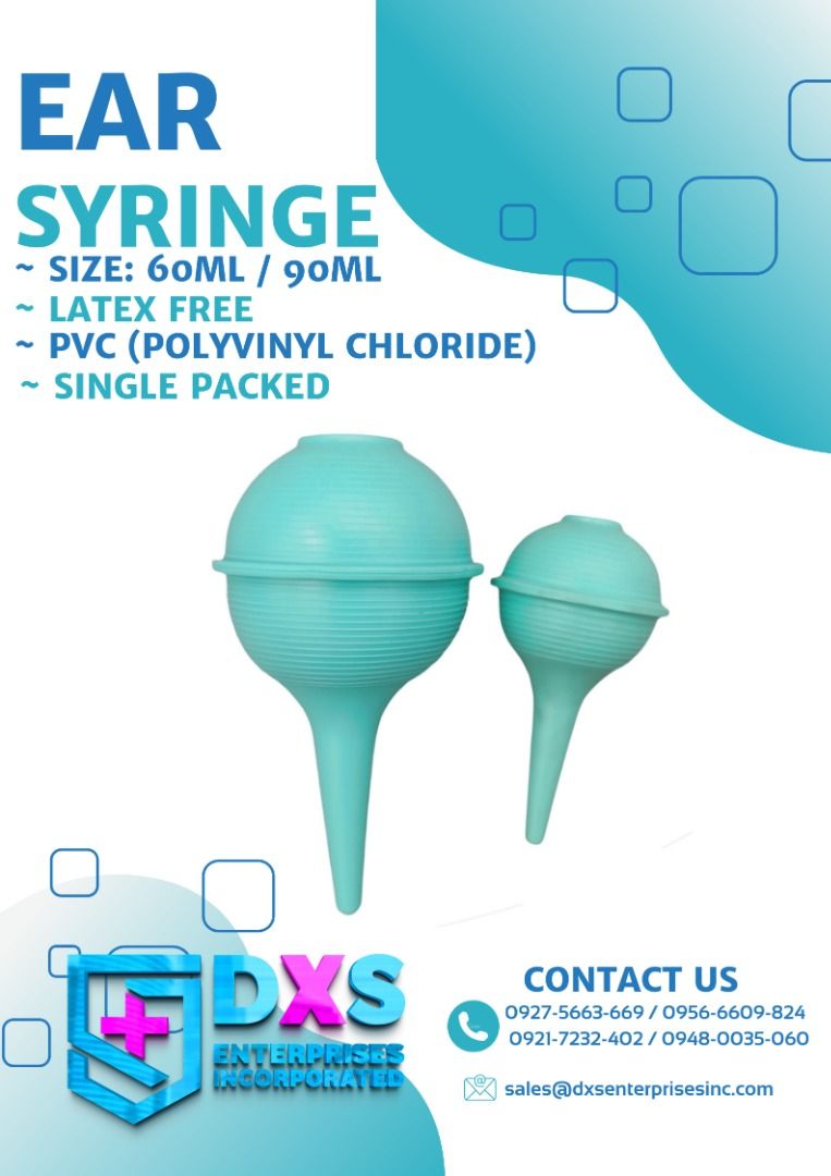 EAR SYRINGE/NASAL ASPIRATOR 60 ML & 90 ML, Health & Nutrition, Medical ...