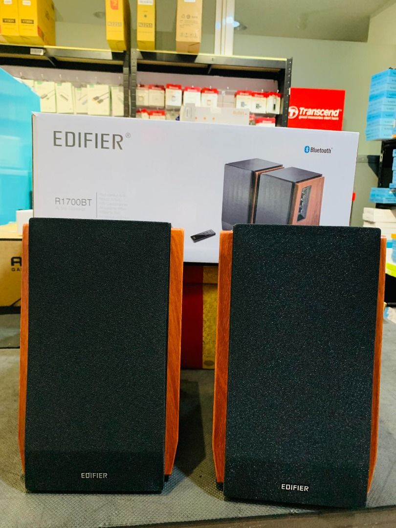Edifier R1700BT Wireless All-in-one Bluetooth Bookshelf Speakers Wooden ...