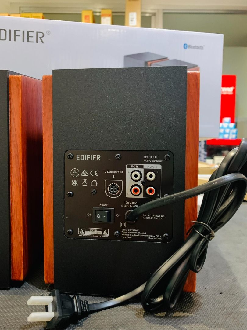Edifier R1700BT Wireless All-in-one Bluetooth Bookshelf Speakers Wooden ...