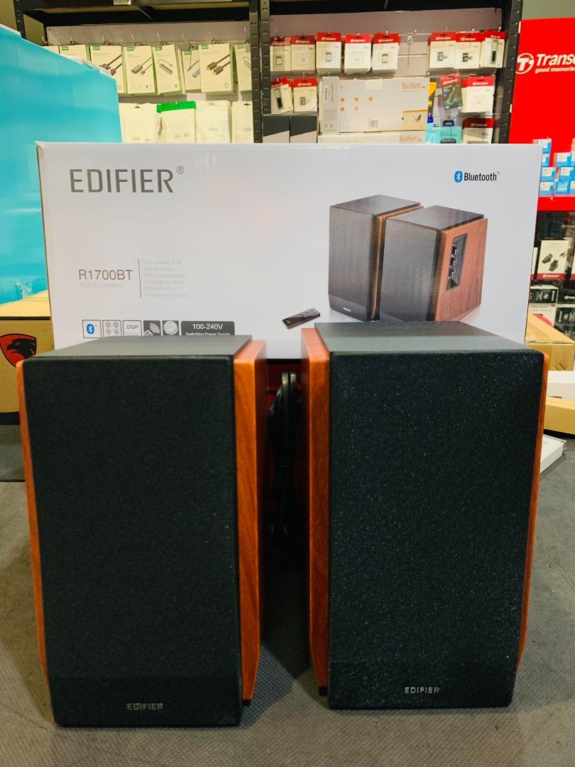 Edifier R1700BT Wireless All-in-one Bluetooth Bookshelf Speakers Wooden ...