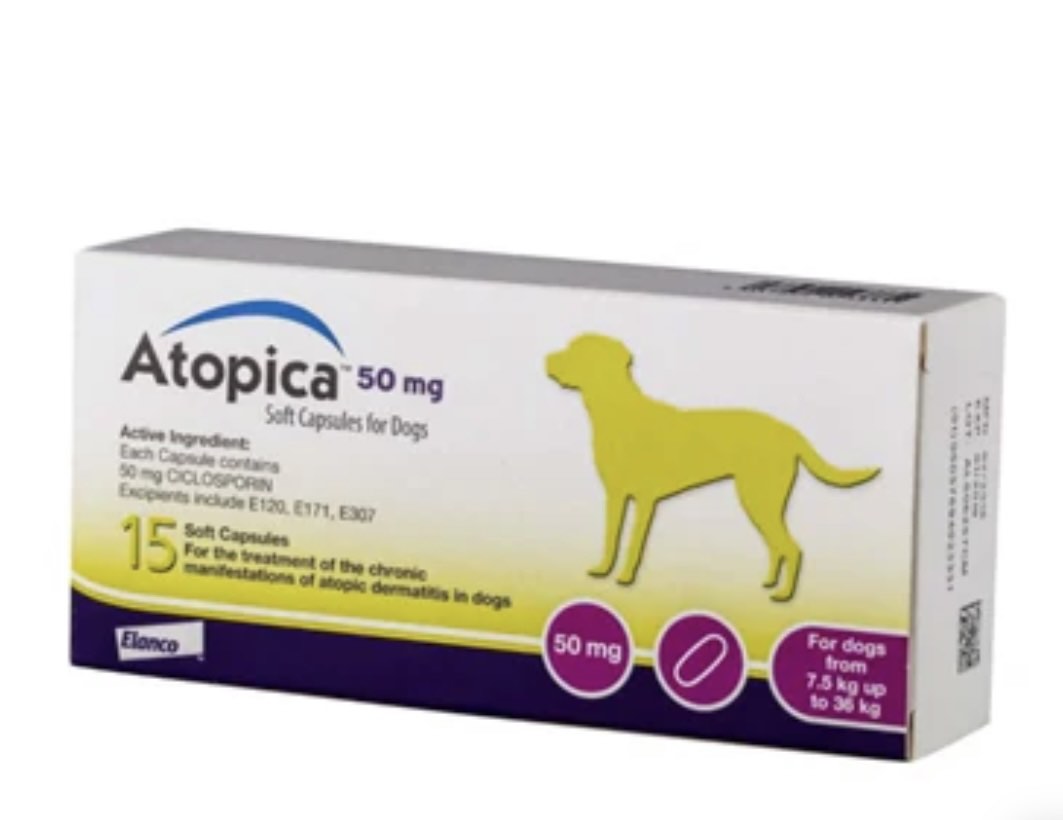 Elanco Atopica® Atopic Dermatitis Control for Dogs (50mg), Pet Supplies ...
