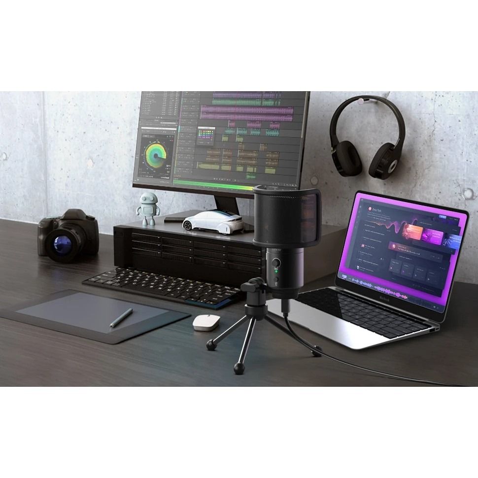 Fifine K683A USB-C Microphone Studio Condenser Mic with Gain Control ...