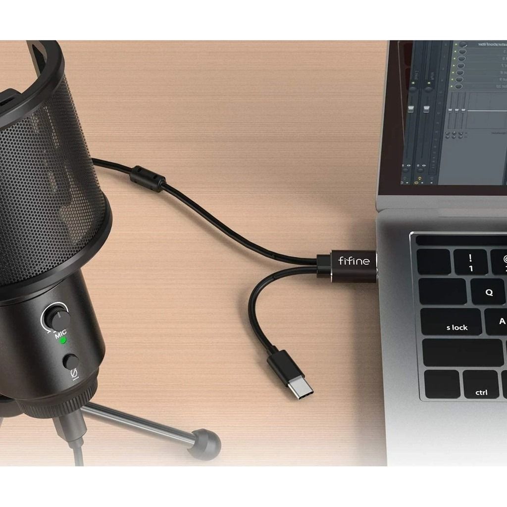 Fifine K683A USB-C Microphone Studio Condenser Mic with Gain Control ...