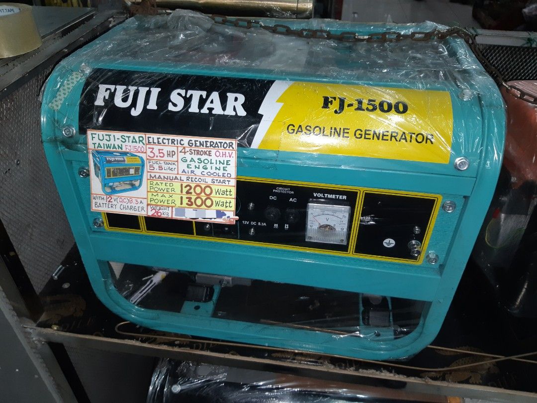 FJ-1500 Fuji Star TAIWAN ELECTRIC ELECTRICAL Generator Generators 3.5hp ...