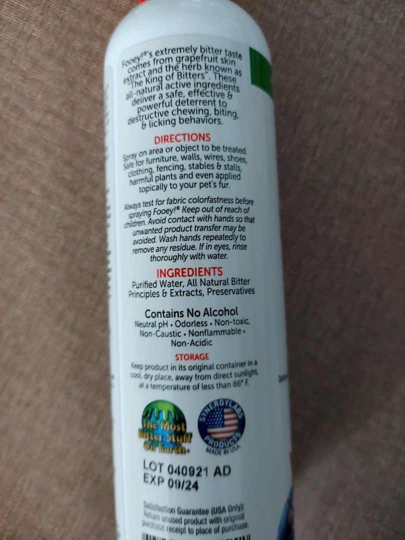 Fooey Ultra Bitter Spray, Pet Supplies, Health & Grooming on Carousell