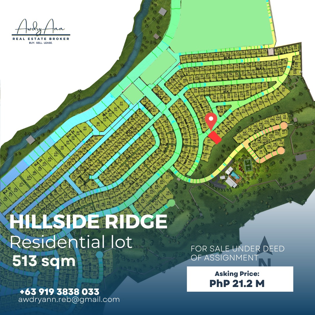 For Sale! 513 sqm HILLSIDE RIDGE Prime Lot (Pasalo), Property, For Sale ...