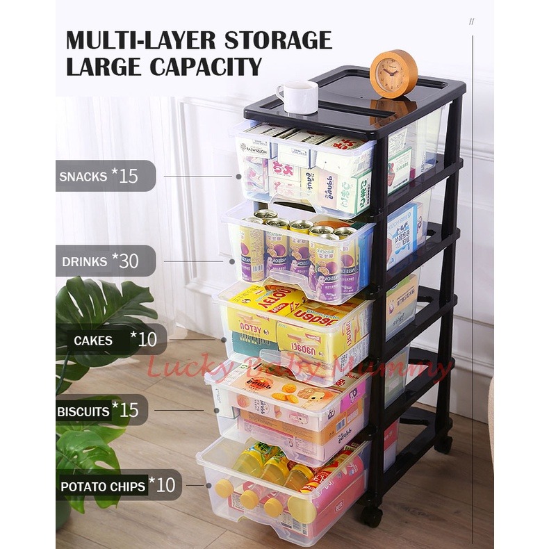[FREE DELIVERY] 34cm Stackable Storage Drawers Box/Boxes Storage Design ...