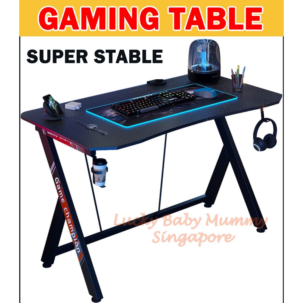 [FREE DELIVERY] Carbon Fiber Texture Gaming Table / Desk / Study Table ...