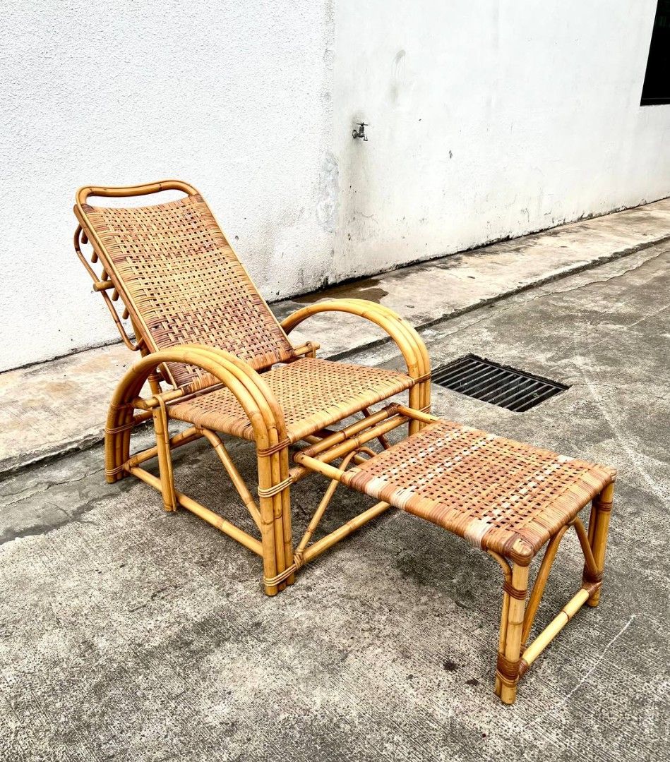 Fully Recliner Rattan Lazy Chair, Furniture & Home Living, Furniture ...