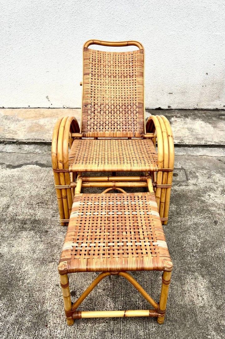 Fully Recliner Rattan Lazy Chair, Furniture & Home Living, Furniture ...