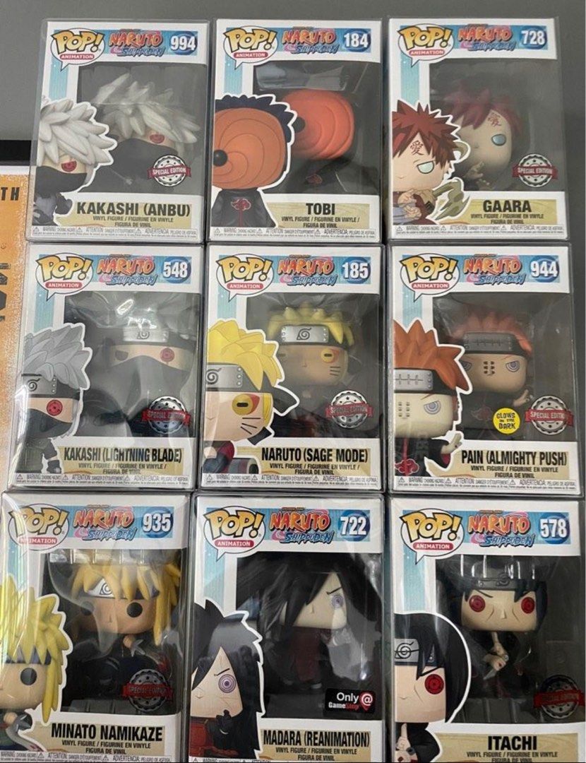 Funko Pop Naruto assorted anime itachi madara kakashi gaara shippuden ...