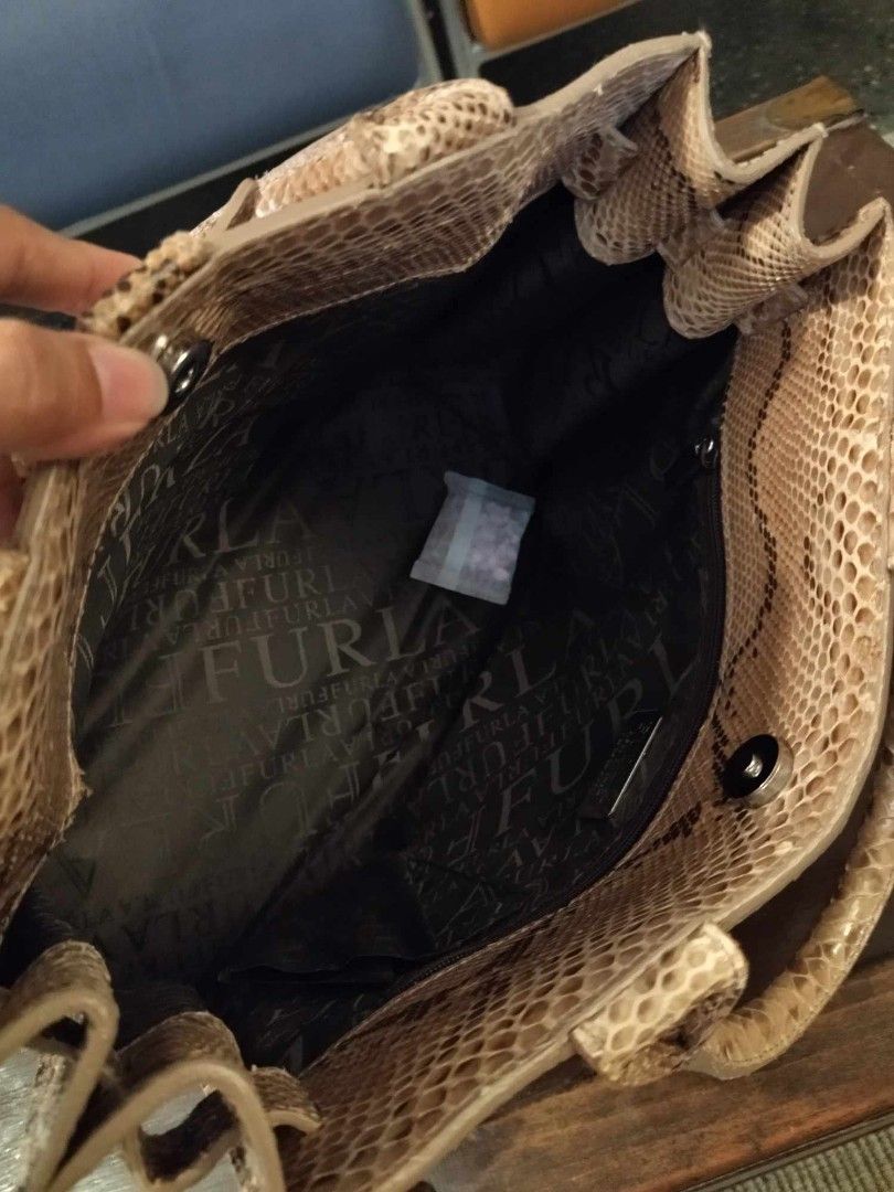 Furla Real Python Limited Edition, Luxury, Bags & Wallets on Carousell