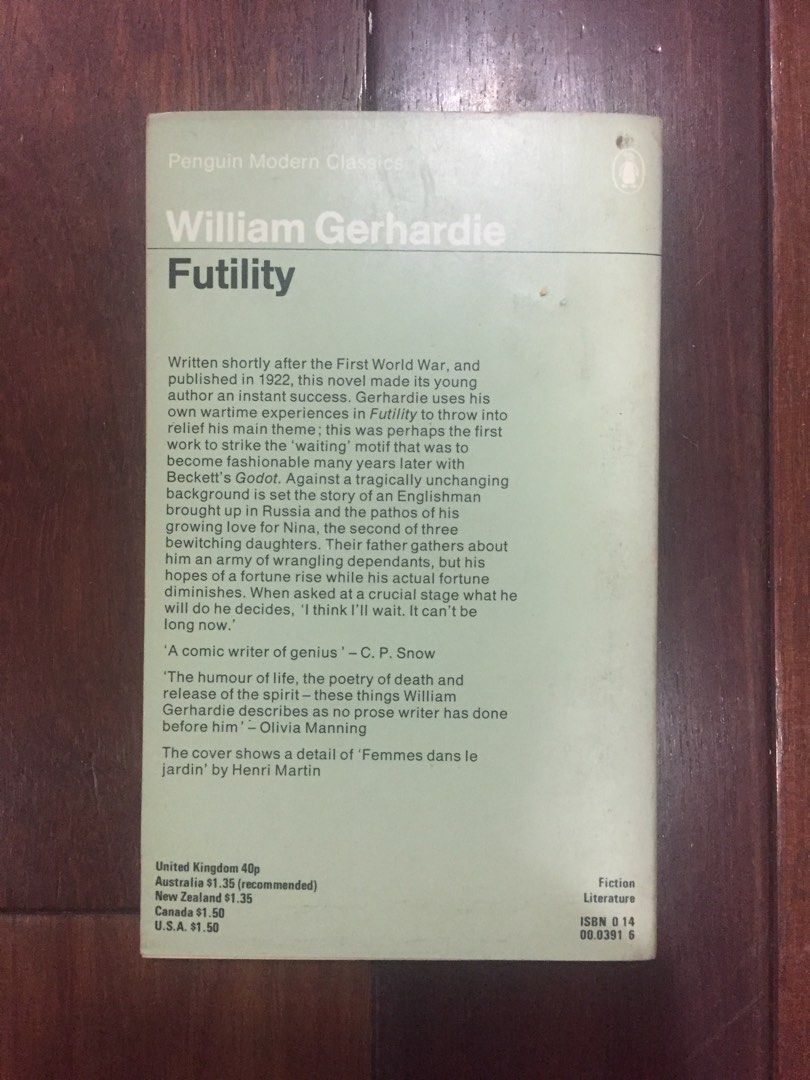 Futility - William Gerhardie, Hobbies & Toys, Books & Magazines ...