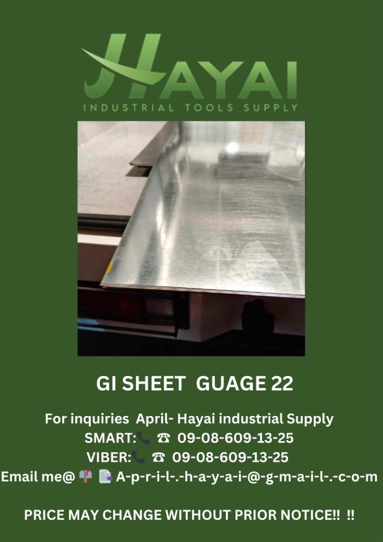 GI sheet guage 22, Commercial & Industrial, Construction Tools ...