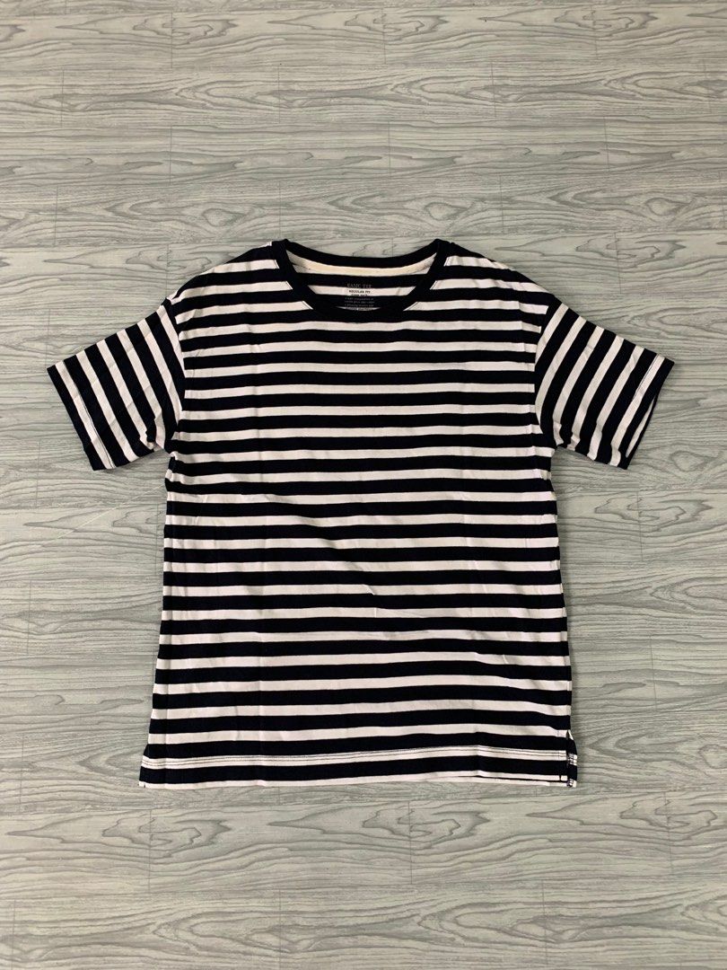 GU stripe t-shirt, Men's Fashion, Tops & Sets, Tshirts & Polo Shirts on ...