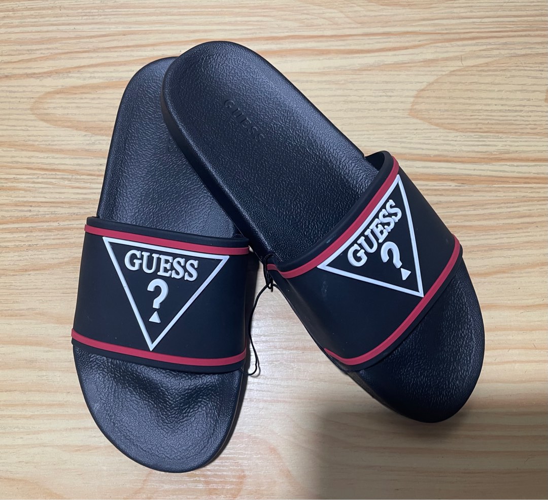 Guess Slides, Men's Fashion, Footwear, Slippers & Slides on Carousell