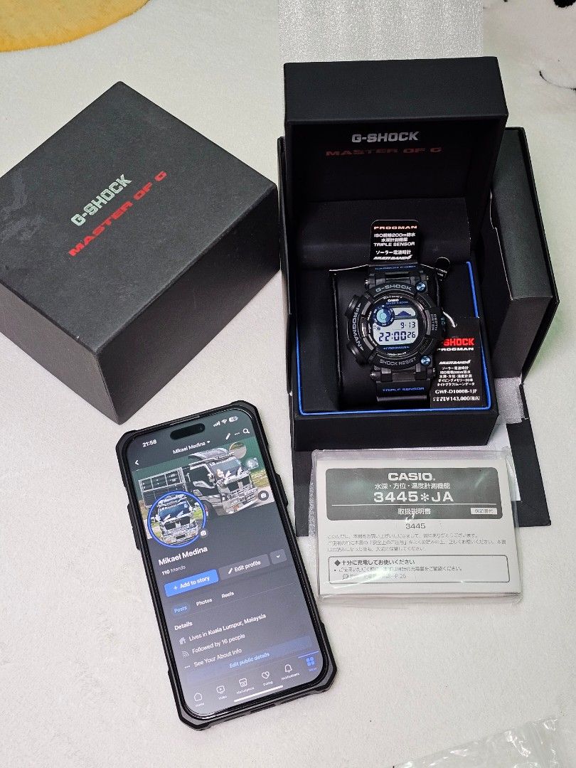 GWFD1000B-1JF FROGMAN PASKAL, Men's Fashion, Watches & Accessories ...