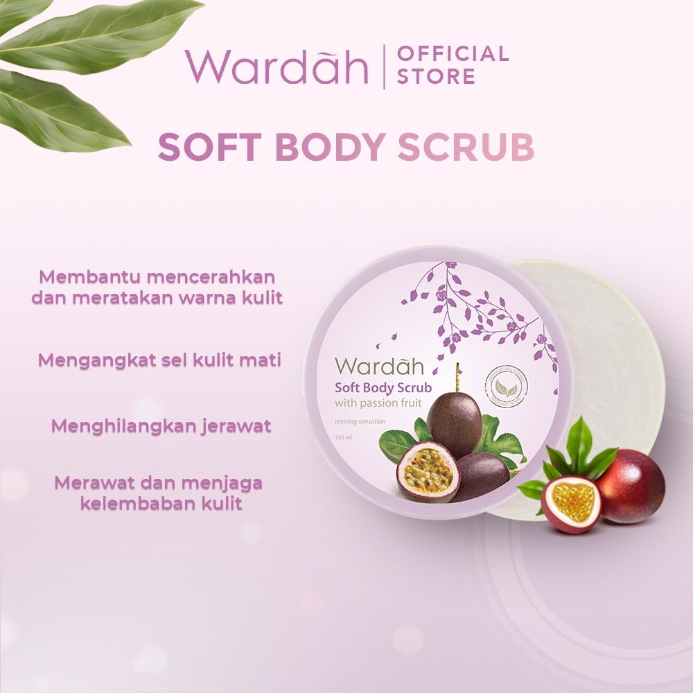 (Halal Bodycare) Wardah Soft Body Scrub 150ml - Dilengkapi dengan Olive ...