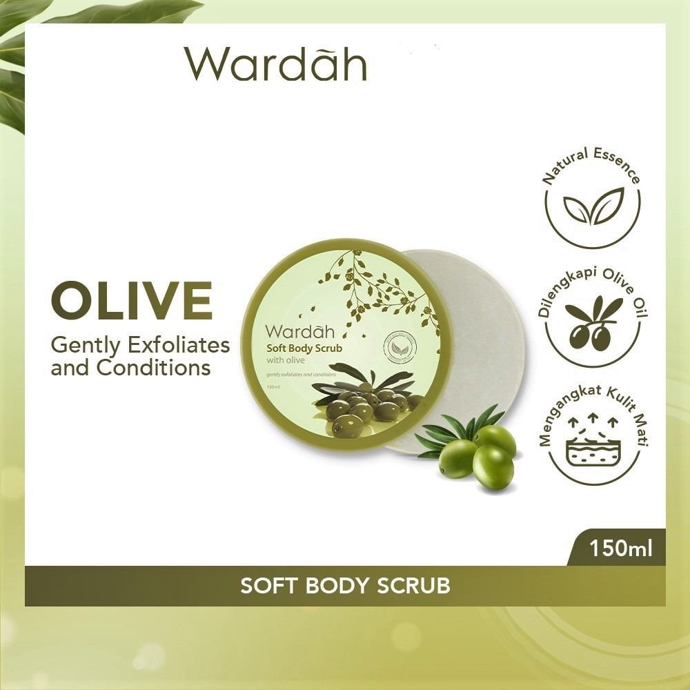(Halal Bodycare) Wardah Soft Body Scrub 150ml - Dilengkapi dengan Olive ...