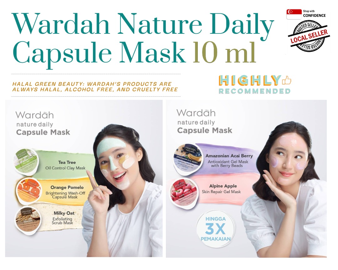 (Halal Skincare) Wardah Nature Daily Capsule Mask 10ml, Beauty ...