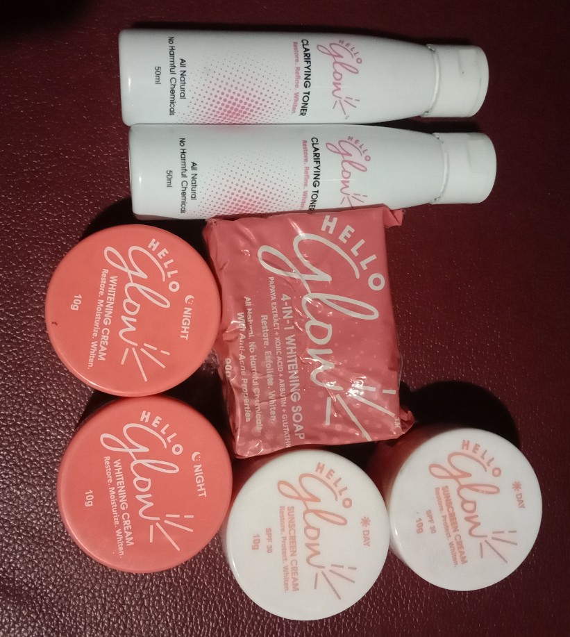 Hello glow All-Natural Whitening Set, Beauty & Personal Care, Face ...
