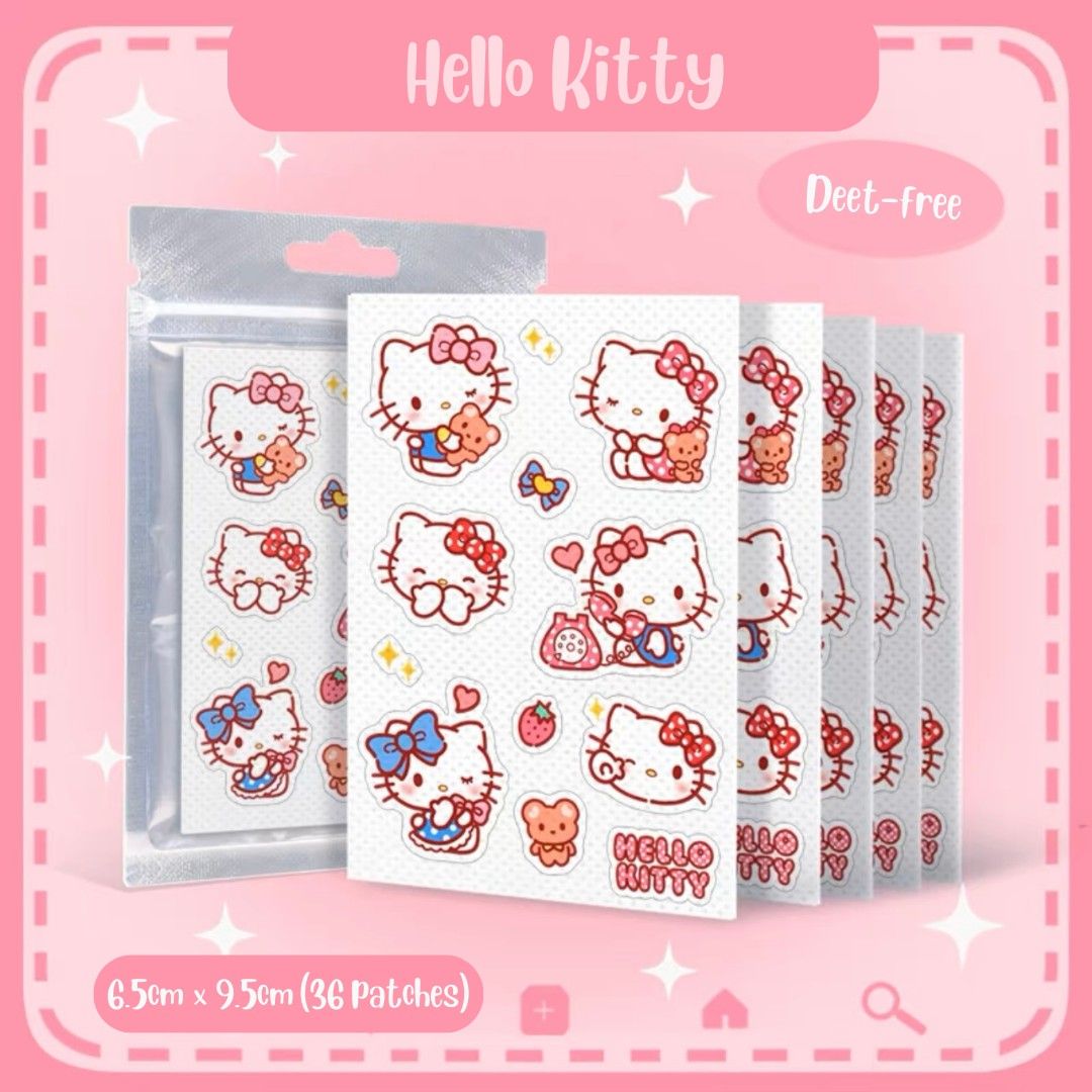 [Hello Kitty] Dengue Defender Mosquito Patches DEET Free (12/24/36 ...