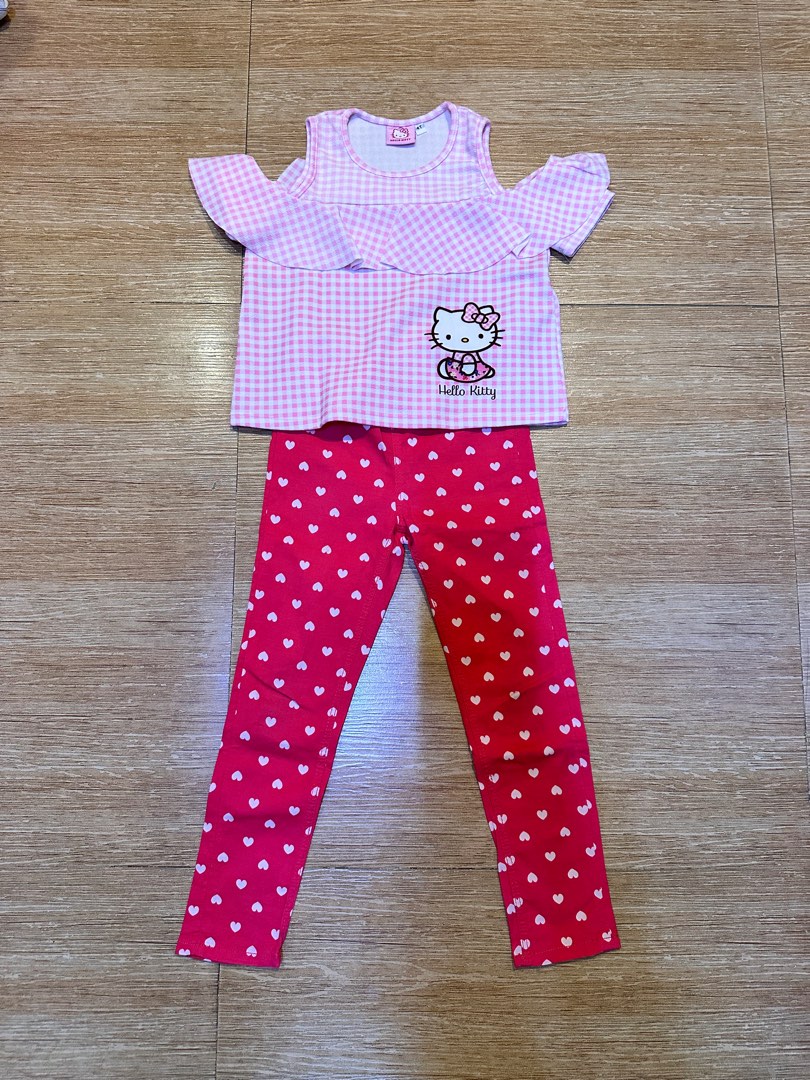 Hello kitty H&M polka dot set girls kids, Babies & Kids, Babies & Kids ...