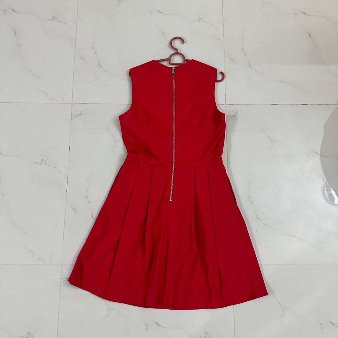 (L) Hotpink V-line dress, Women's Fashion, Dresses & Sets, Dresses on ...