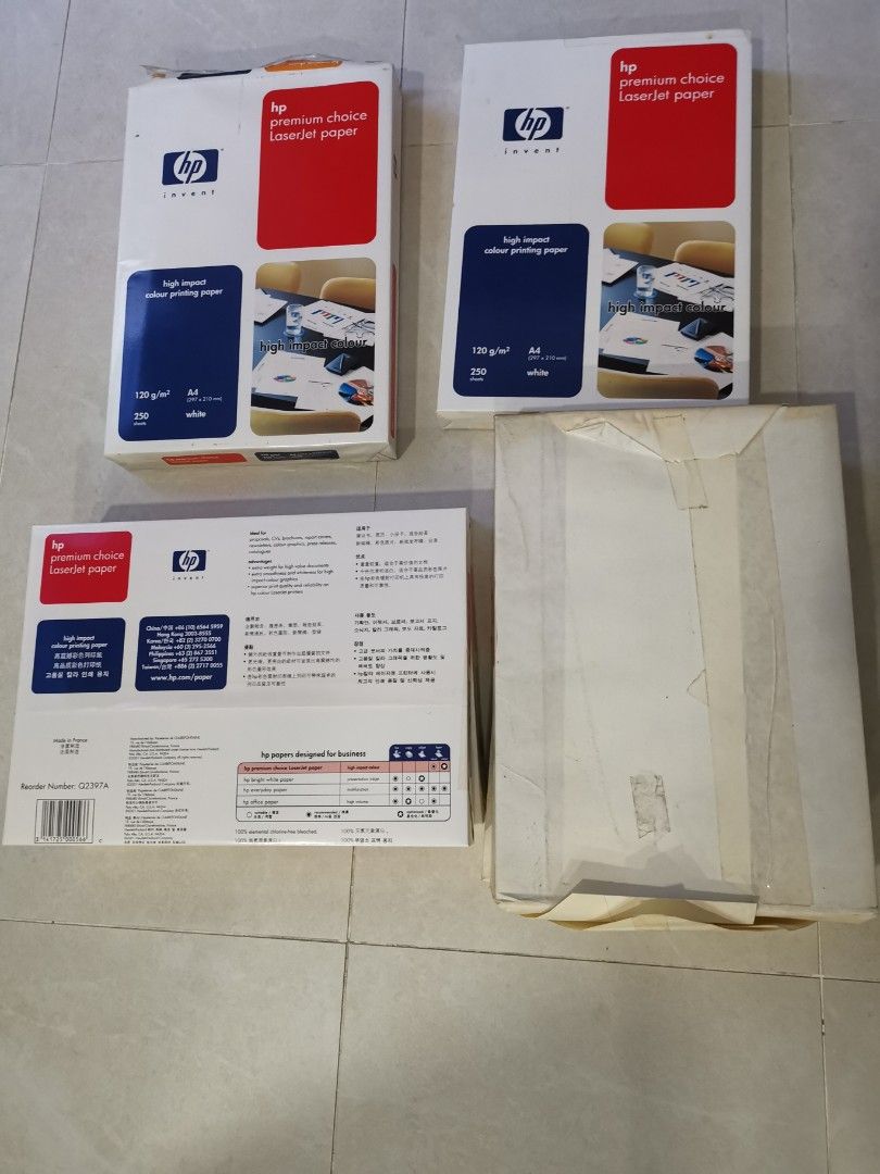 HP premium A4 paper., Hobbies & Toys, Stationery & Craft, Stationery ...