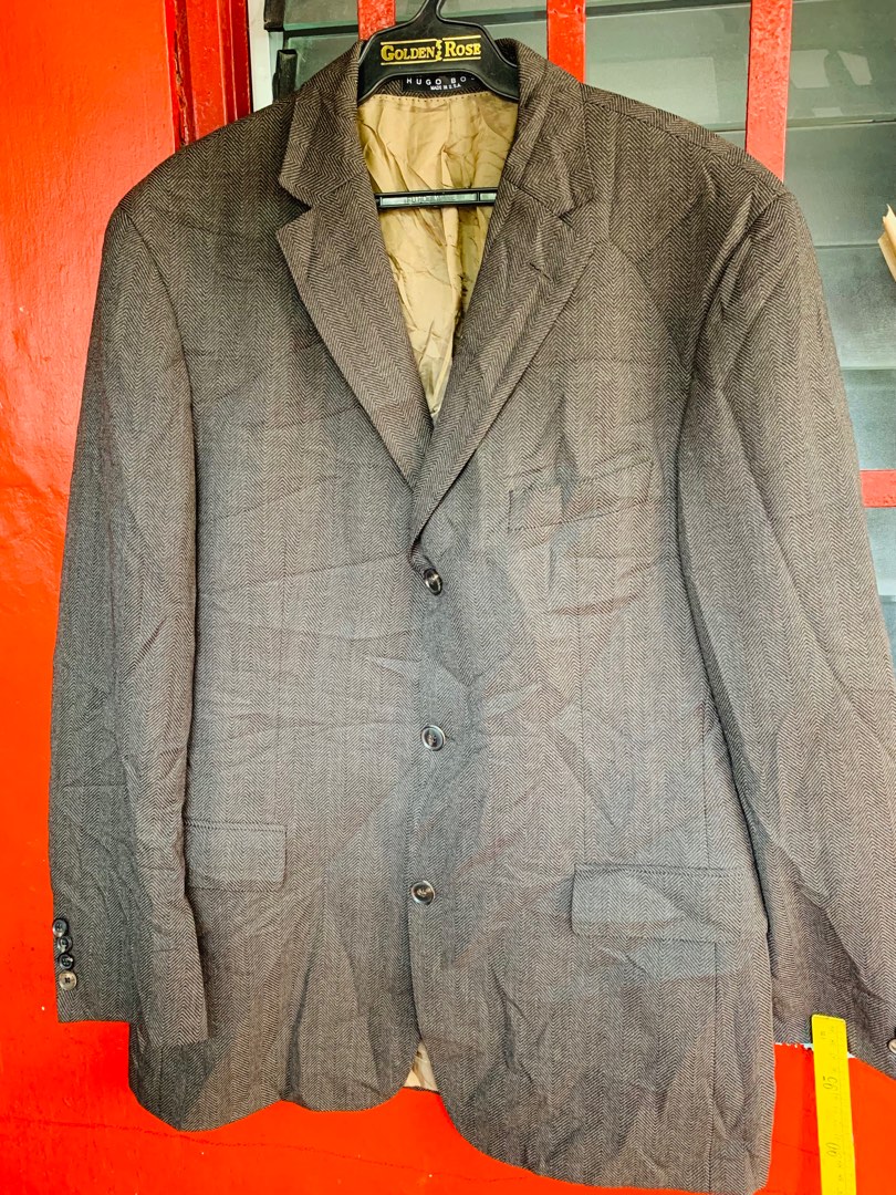 hugo boss coat made in usa, Men's Fashion, Tops & Sets, Vests on Carousell