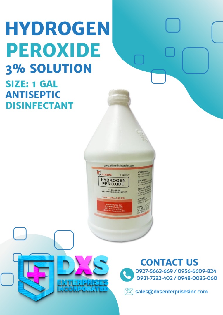 HYDROGEN PEROXIDE 3% SOLUTION GALLON, Health & Nutrition, Medical Supplies & Tools on Carousell