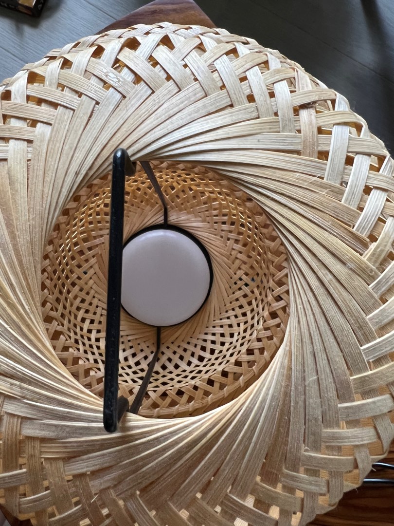 IKEA - SINNERLIG LED table lamp, bamboo, 傢俬＆家居, 燈飾及風扇, 燈飾 - Carousell