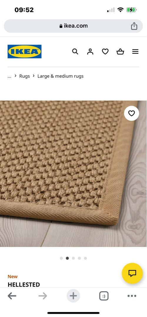 Ikea Hellested Rug Flatwoven 170cm x 240cm, Furniture & Home Living ...